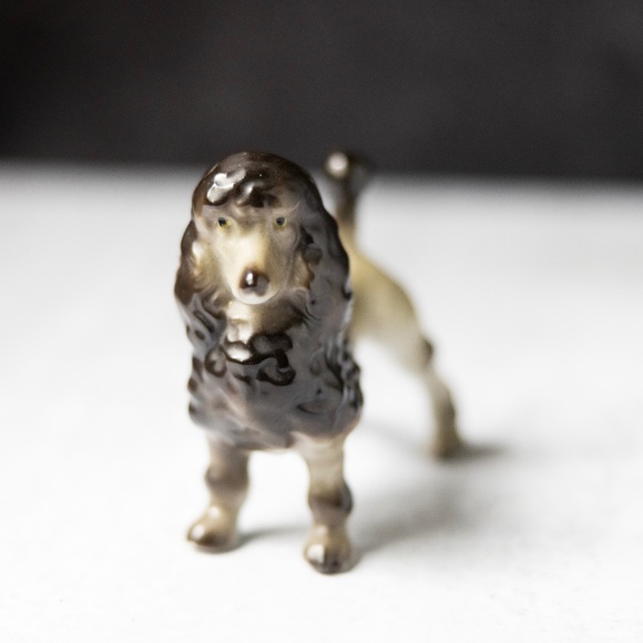 Accents | Vintage Ceramic Porcelain Poodle Dog Made In Japan Gray ...